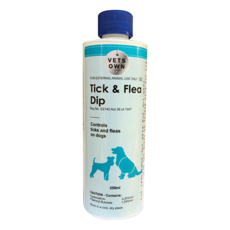 VETS OWN TICK & FLEA DIP 250ML – Pet O' Treats